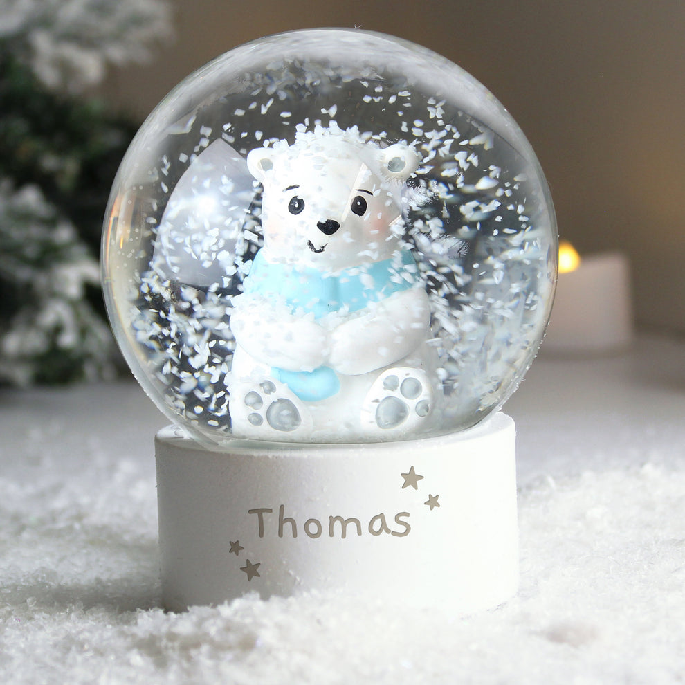 Personalised Polar Bear Any Name Snow Globe – Always Personal