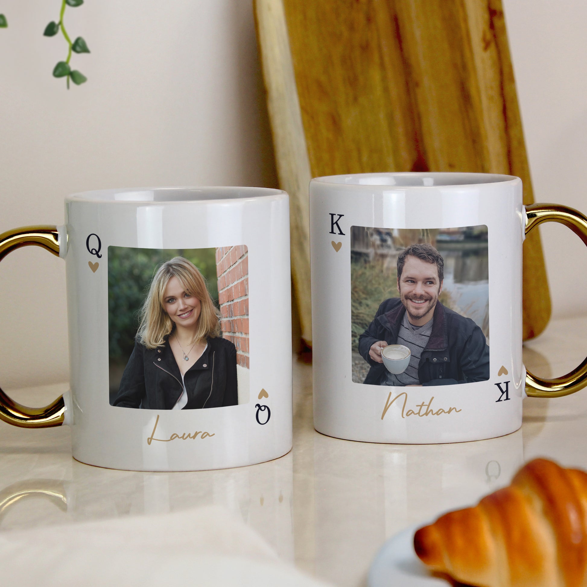 Personalised Photo Upload Queen Gold Handle Mug – Always Personal