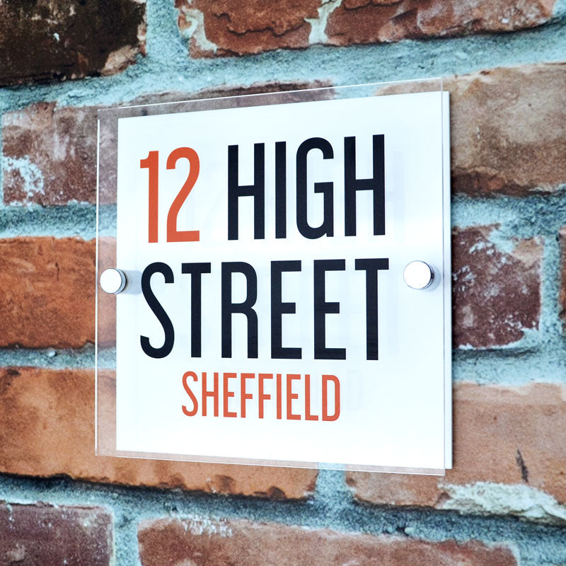Personalised House Number Sign | White House Sign | Always Personal