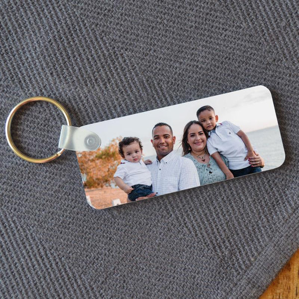 Personalised Double Sided Rectangle Photo Plastic Keyring UK Next Day ...